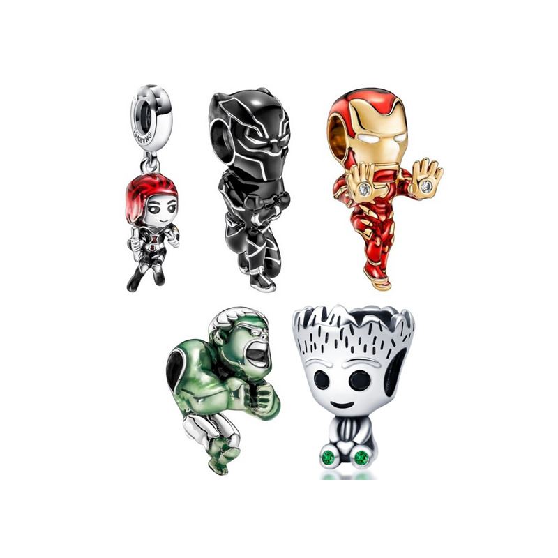 Charm collection personnages marvel argent pour bracelet